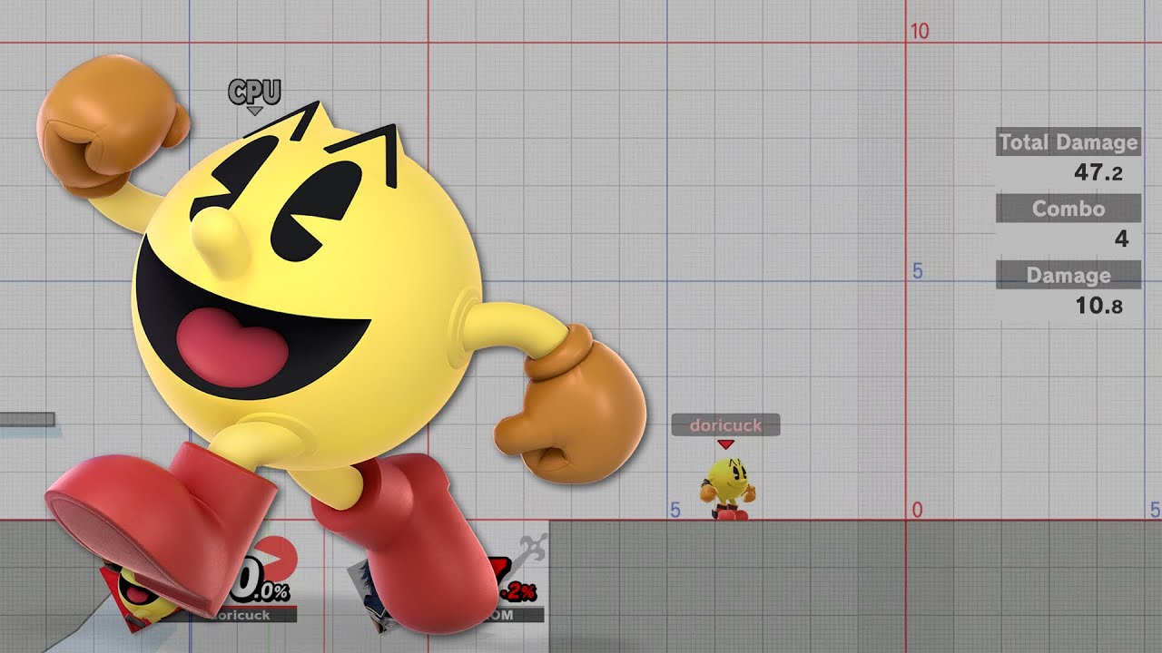 Smash Bros Ultimate: PACMAN combos/training room - YouTube