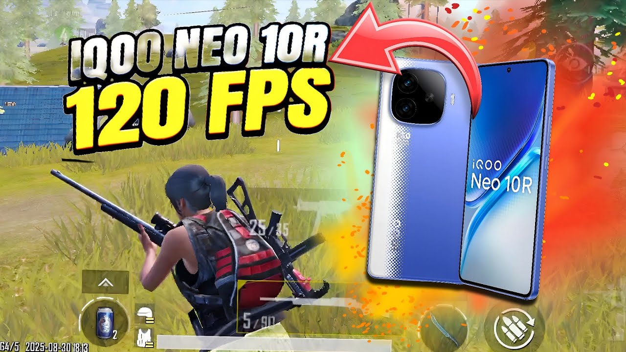 iQOO Neo 10R 120 FPS BGMI Gameplay | Smooth + Extreme Setting Test ...