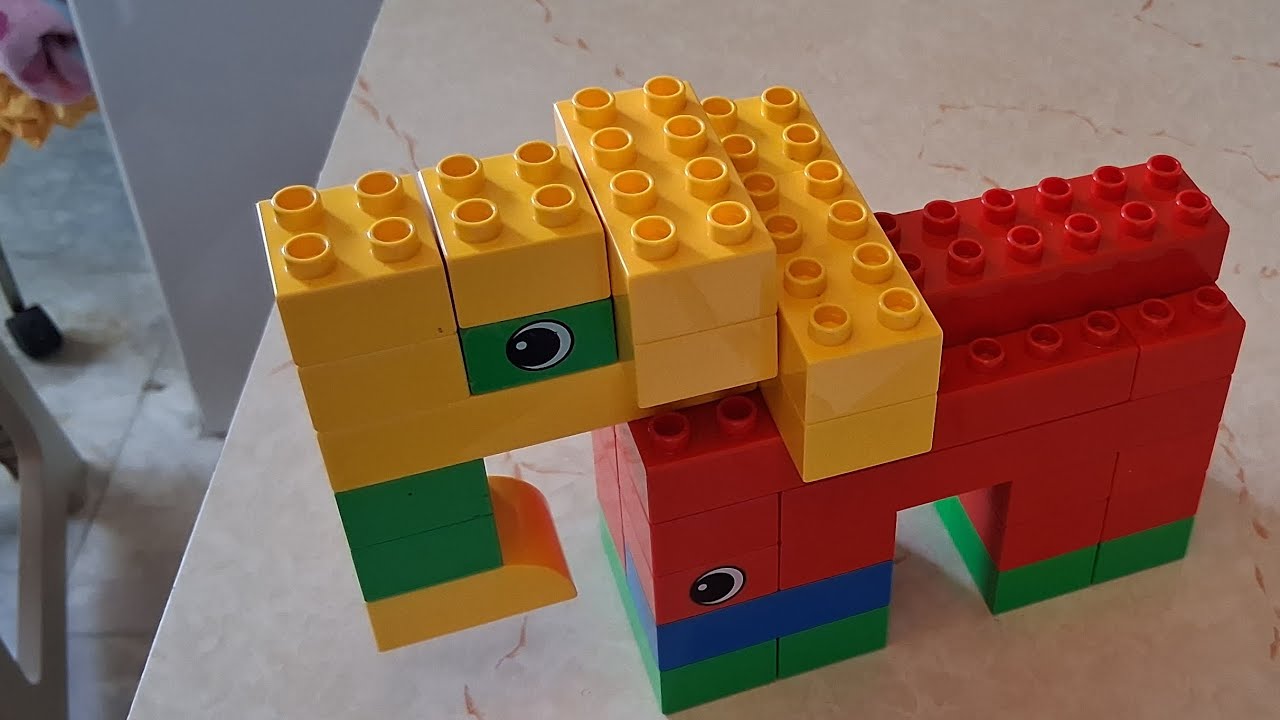 How To Make A Elephant Building blocks Tutorial DIY Relaxation Lego ...