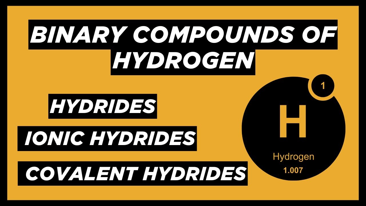 Binary Compounds of Hydrogen | What are Hydrides | Ionic Hydrides ...