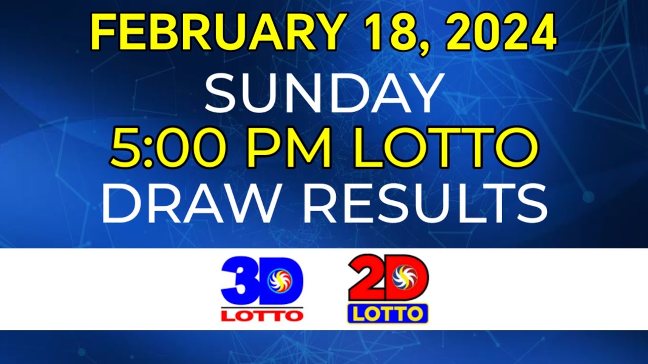 LATEST 5:00 PM PCSO Lotto Draw Results - February 18, 2024 | Lotto ...