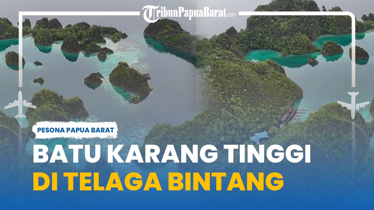 Batu Karang Tinggi yang Membentuk seperti Pulau-pulau Kecil di Telaga Bintang Raja Ampat - YouTube