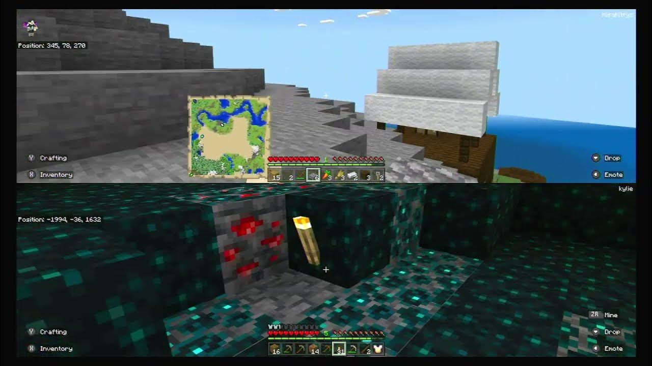 Minecraft Split screen - YouTube
