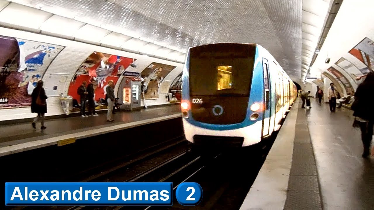Alexandre Dumas | Ligne 2 : Métro de Paris ( RATP MF01 ) [2015] - YouTube