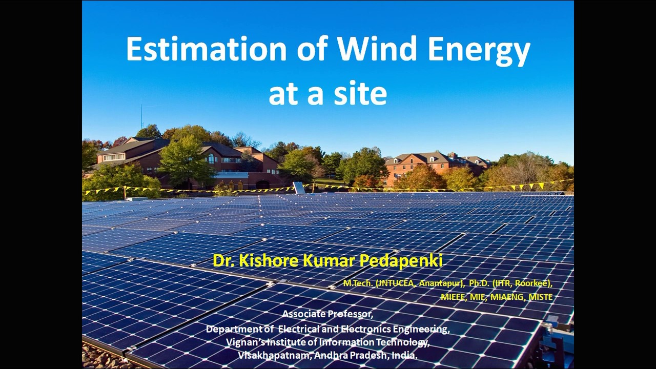 Estimation of Wind Energy - YouTube