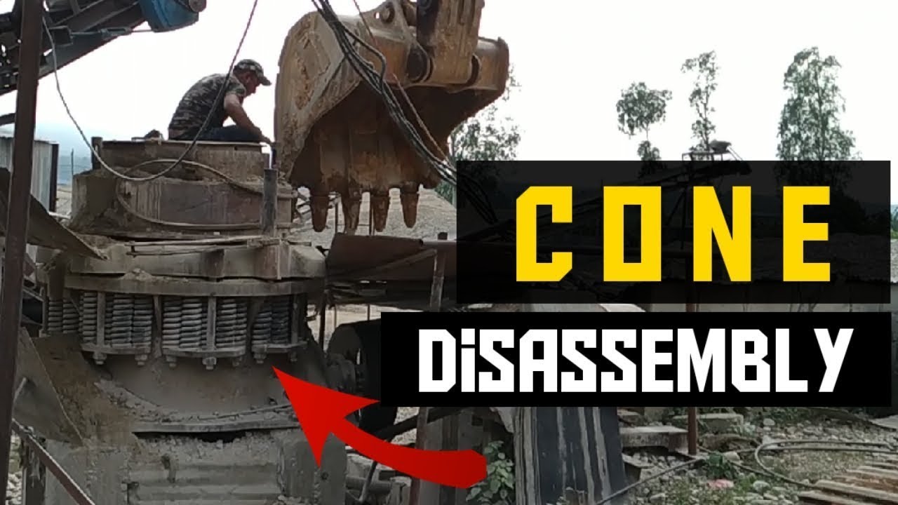 Cone Disassembly Of Stone Crusher | Full Hd Video | 1080p - YouTube