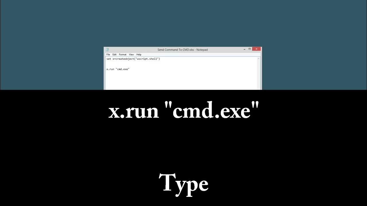 Send Commands To CMD Using VBScript sendkeys Tutorial - YouTube