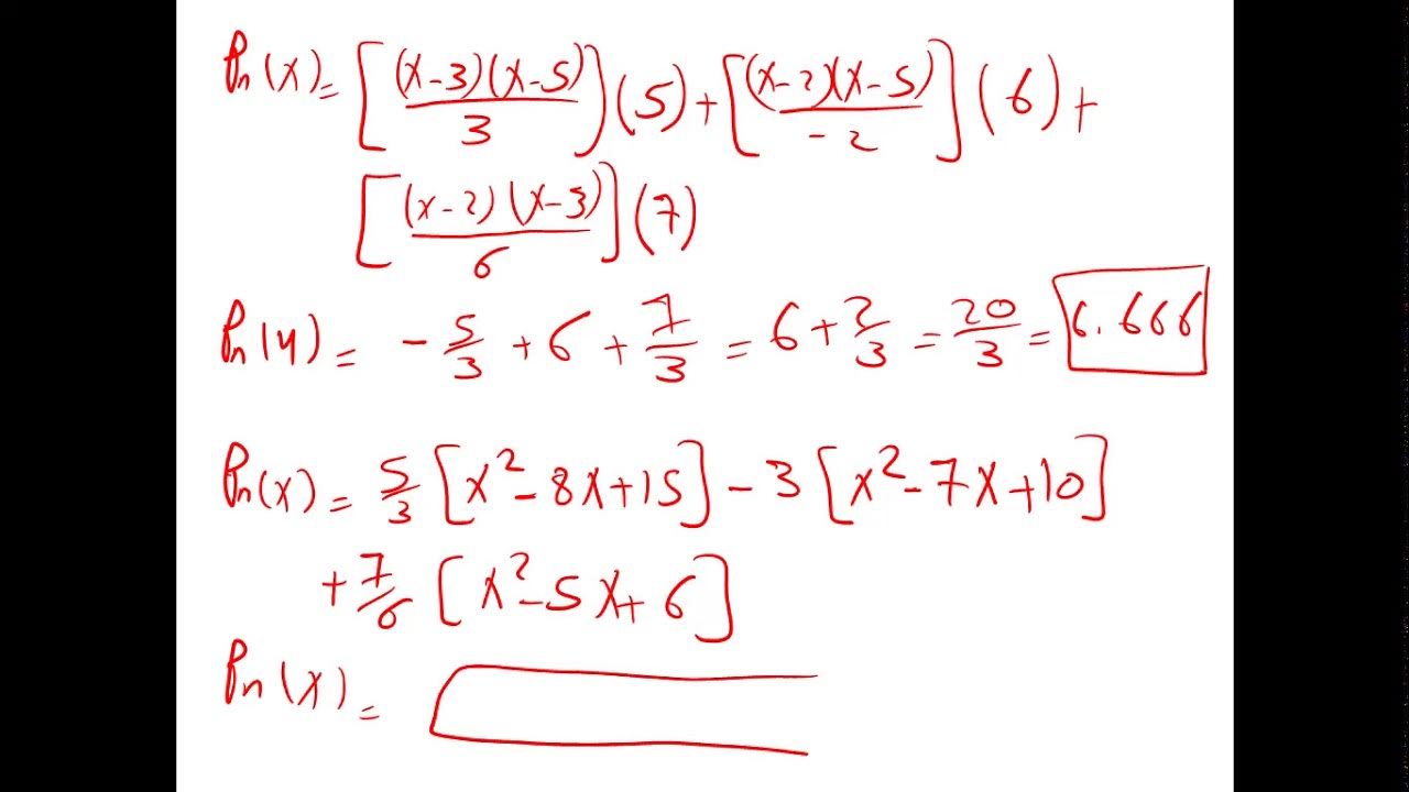 Numerical analysis interpolations - YouTube