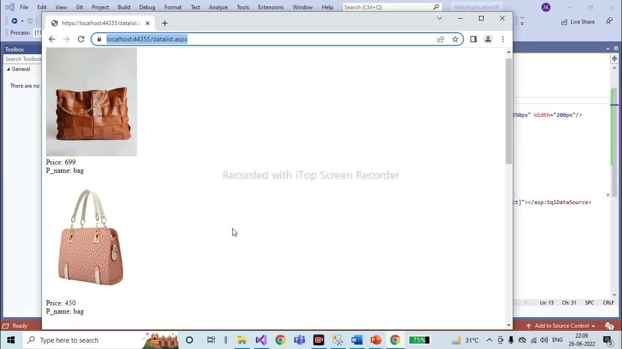 How to display data in datalist using Sqldatasource from database - YouTube