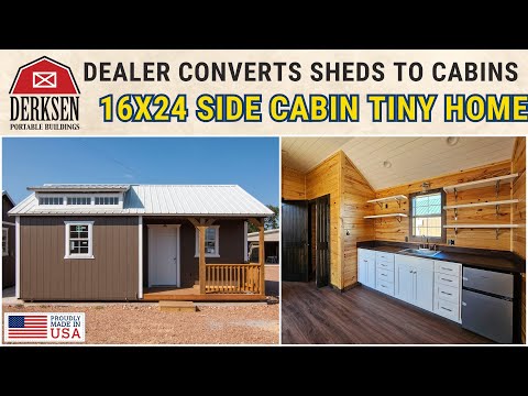 Derksen 16'x24' Side Cabin Converted into Tiny Home