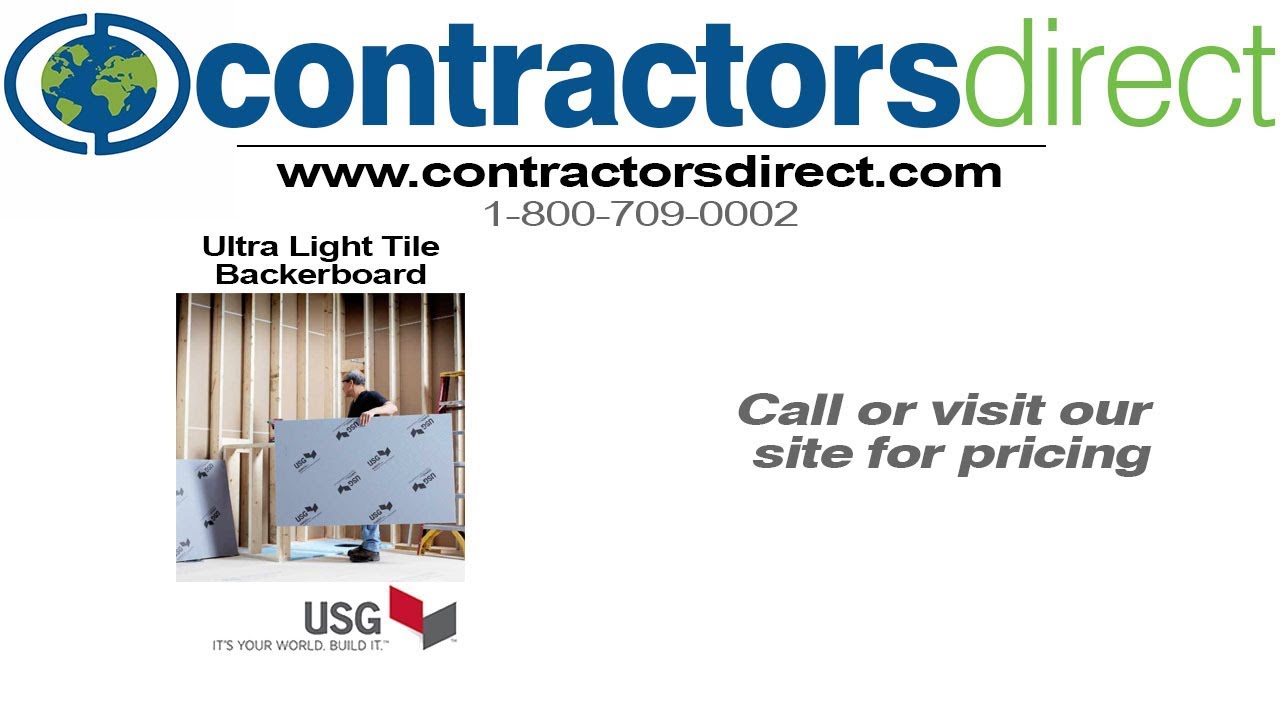 USG Durock UltraLight Foam Backerboad From Contractors Direct - YouTube