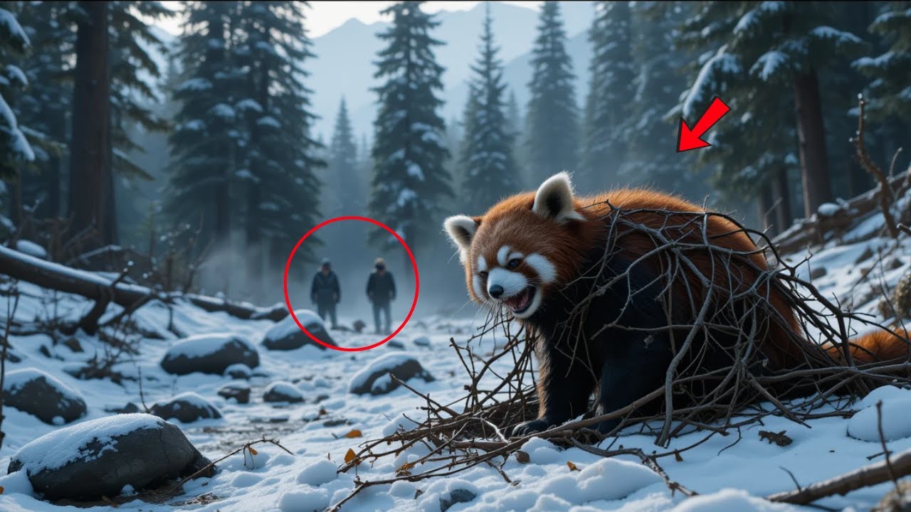 A red panda injured by thorny vines was successfully rescued by a ...