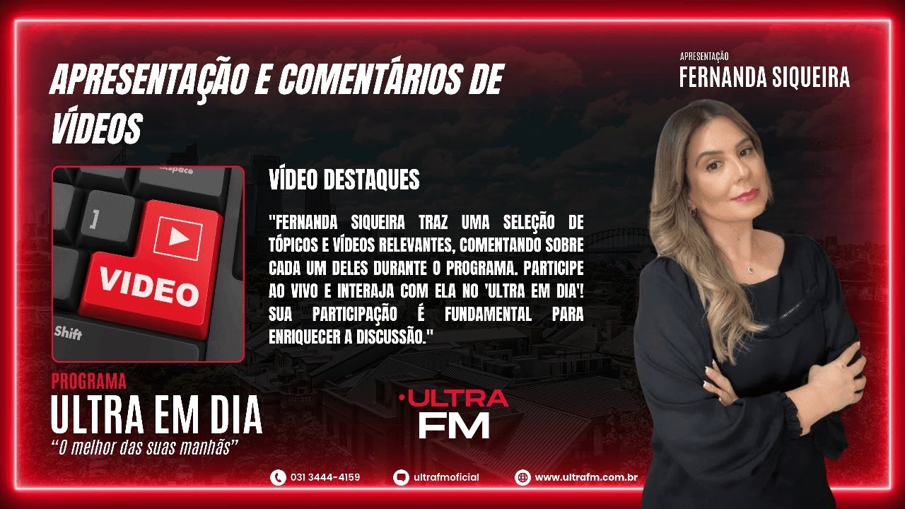 [143] [Ultra em Dia] As Principais noticias do Dia [ Rádio Ultra ] Fernanda Siqueira - YouTube