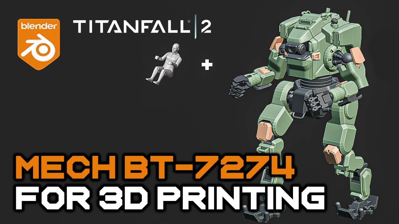 Titanfall mech 3d printing - YouTube