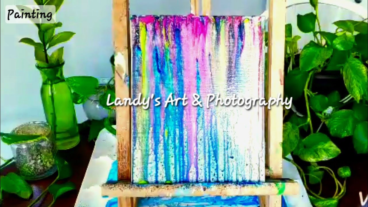 How to paint: Spray bottle | Water art project | Colorful drip painting ...