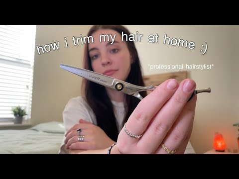 how I trim my hair at home - licensed professional edition - YouTube