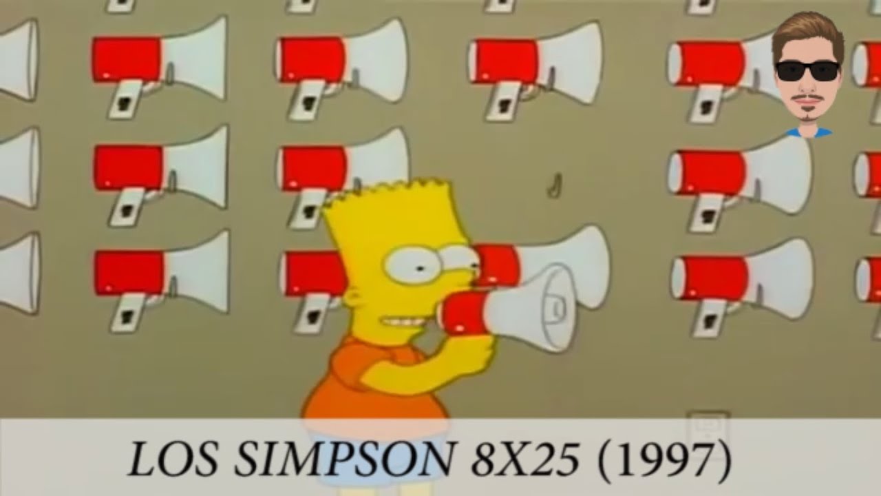 LOS SIMPSON (8x25): La escena de los megáfonos en fila (EOF 1x04) - YouTube