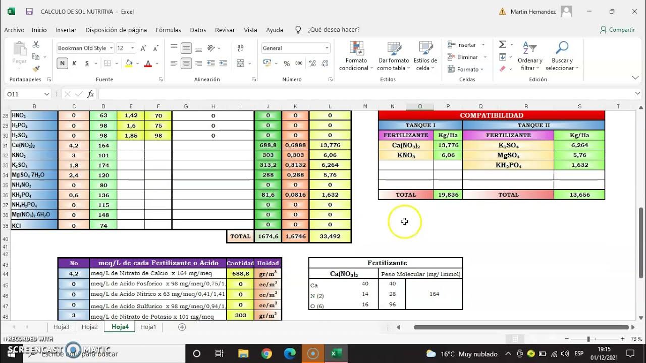 CALCULO DE SOLUCION NUTRITIVA - YouTube