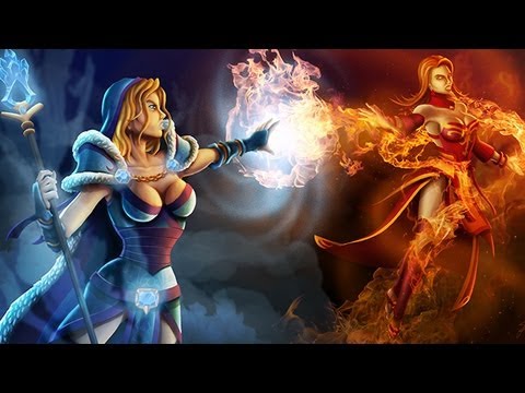 Dota 2 Crystal Maiden vs Lina Speedpainting