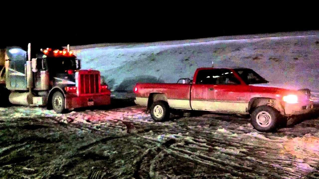 1997 cummins pulls out big rig - YouTube