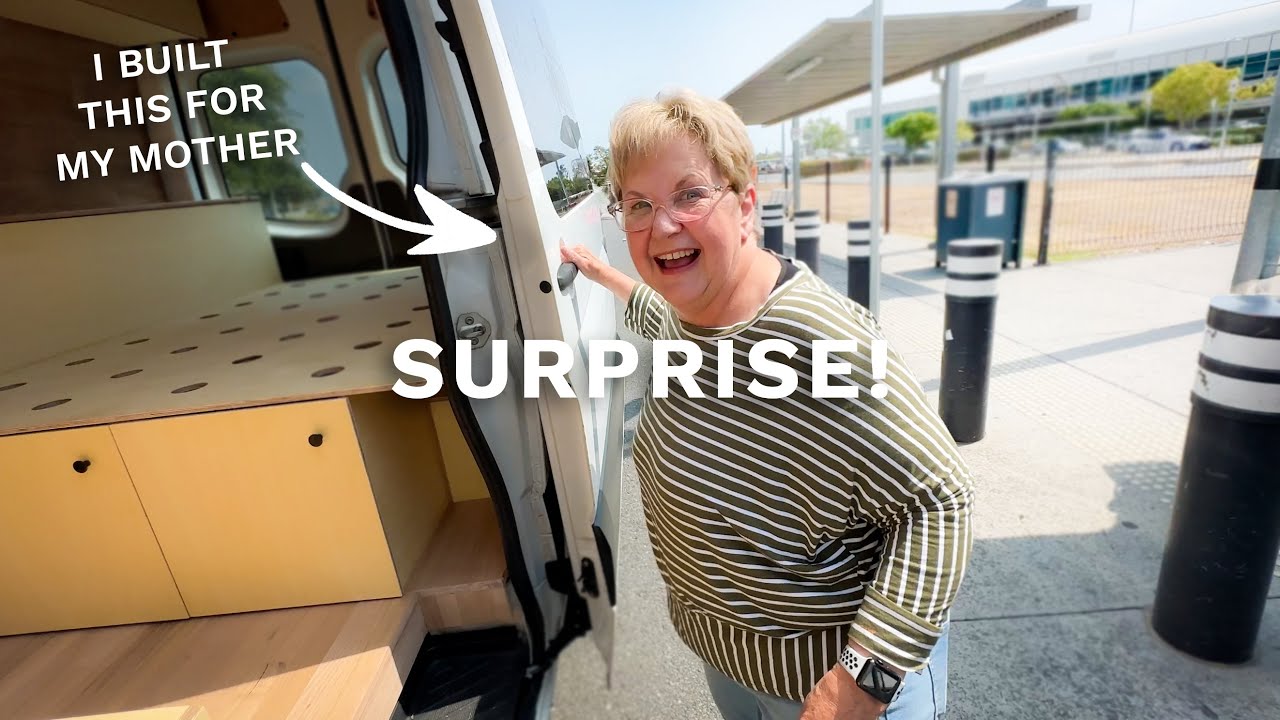 My Mother is SHOCKED by her new DIY CAMPER VAN BUILD… - YouTube