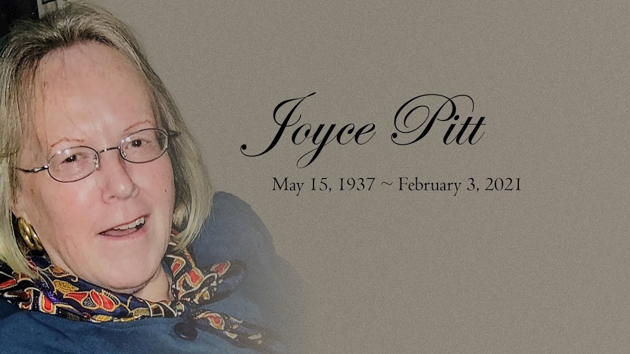 Joyce Pitt - memorial slideshow - YouTube