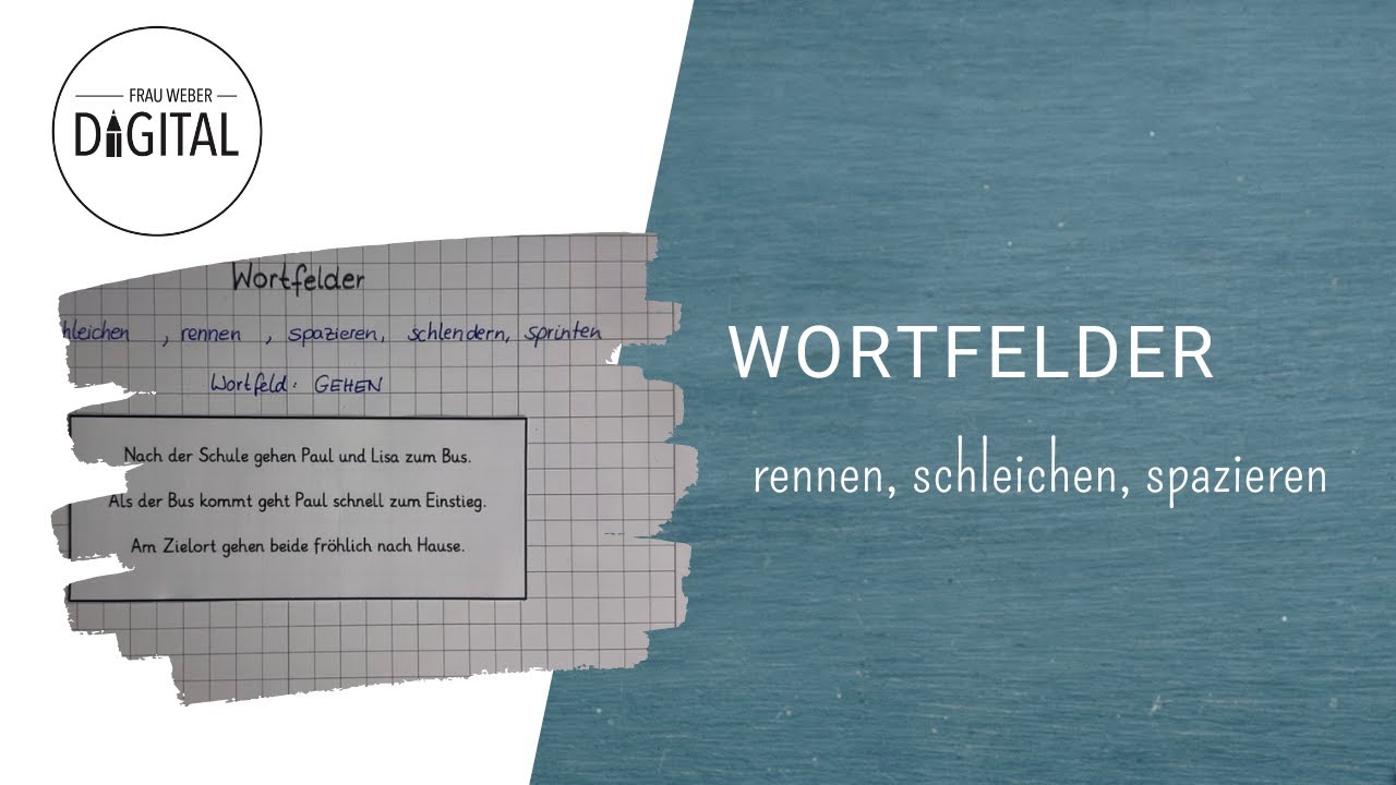 Wortfelder - eine schnelle Erklärung (inkl. Arbeitsblatt) - YouTube
