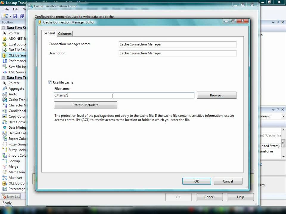 SSIS: How to Implement a Lookup Transformation in Full Cache Mode - YouTube