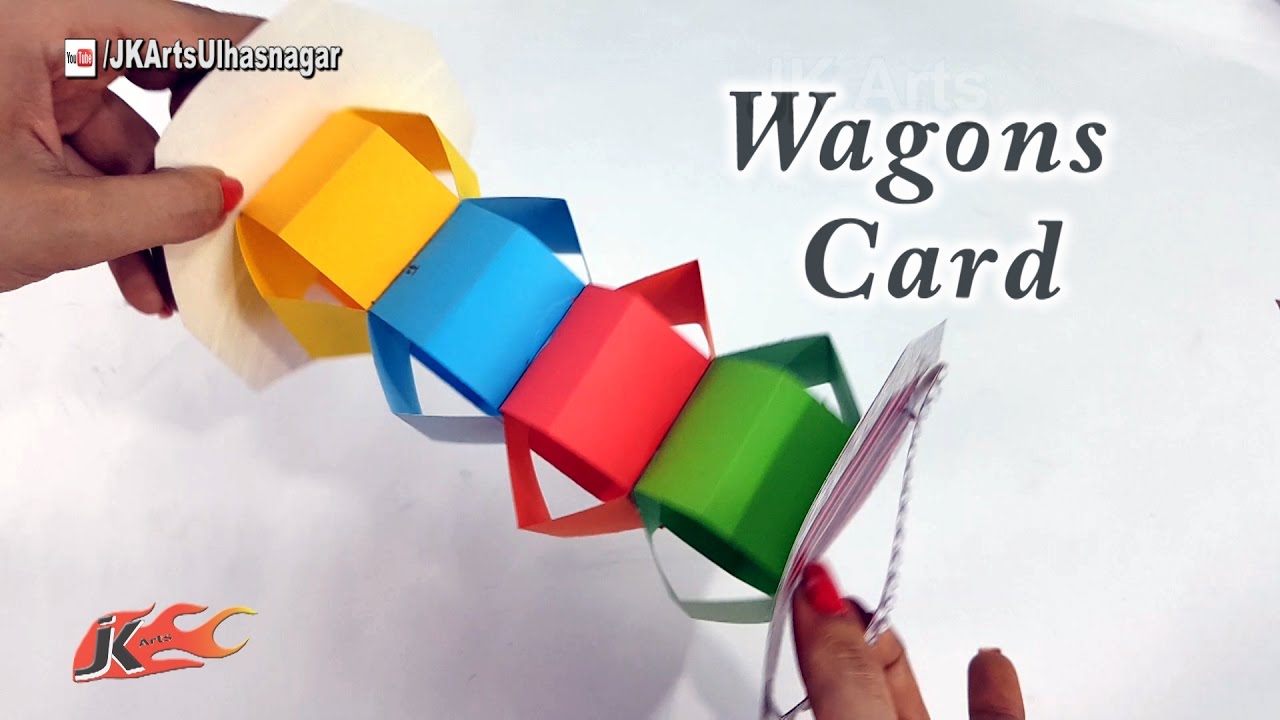 Wagons Card For Scrapbook | Card for Mother's Day / Teacher's Day | JK ...