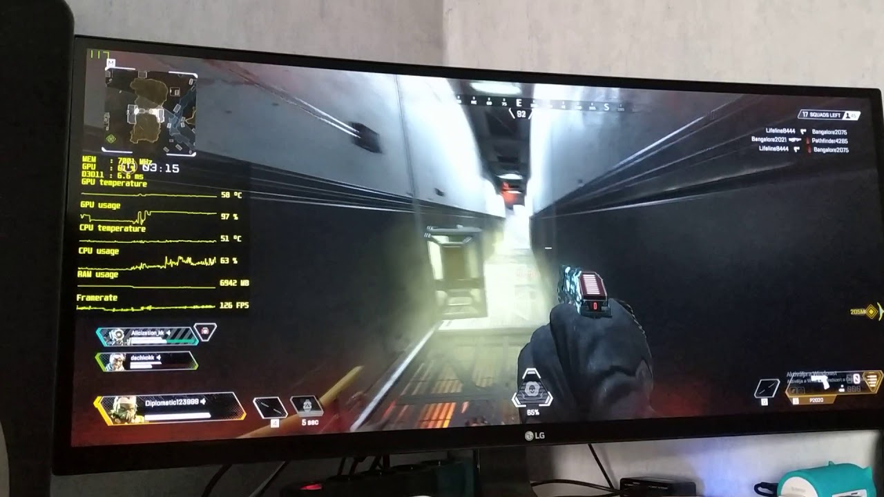 Apex legends LG 34UC79G-B 144hz monitor 21 9 - YouTube