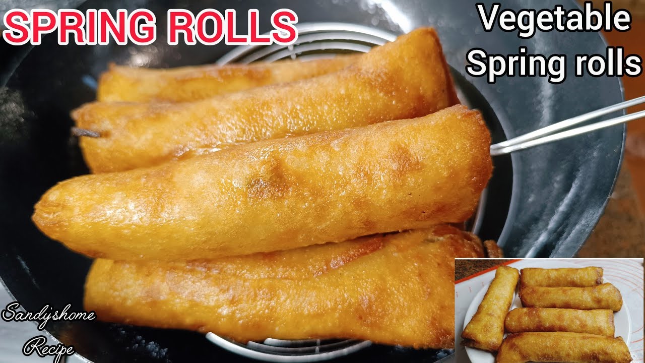 Spring Rolls Recipe Full Step by Step Tutorial/Vegetable Spring Rolls ...