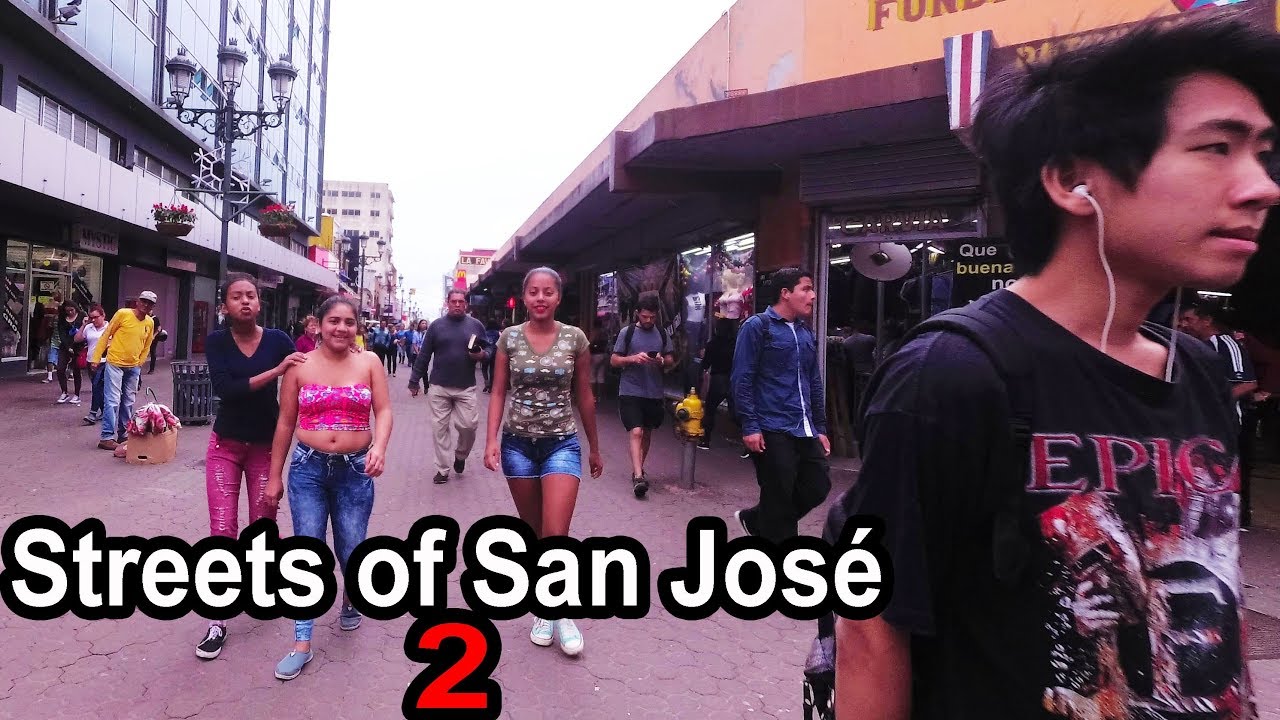 Costa Rica 2017 - (2) Streets of San Jose - Central Avenue 4K - YouTube
