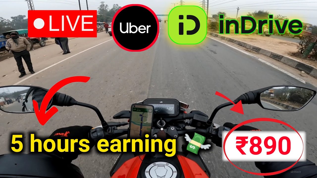 5 hours earning 💸 Indriver, Uber rapido part time How much can we earn from inDriver? Ranjeet ...