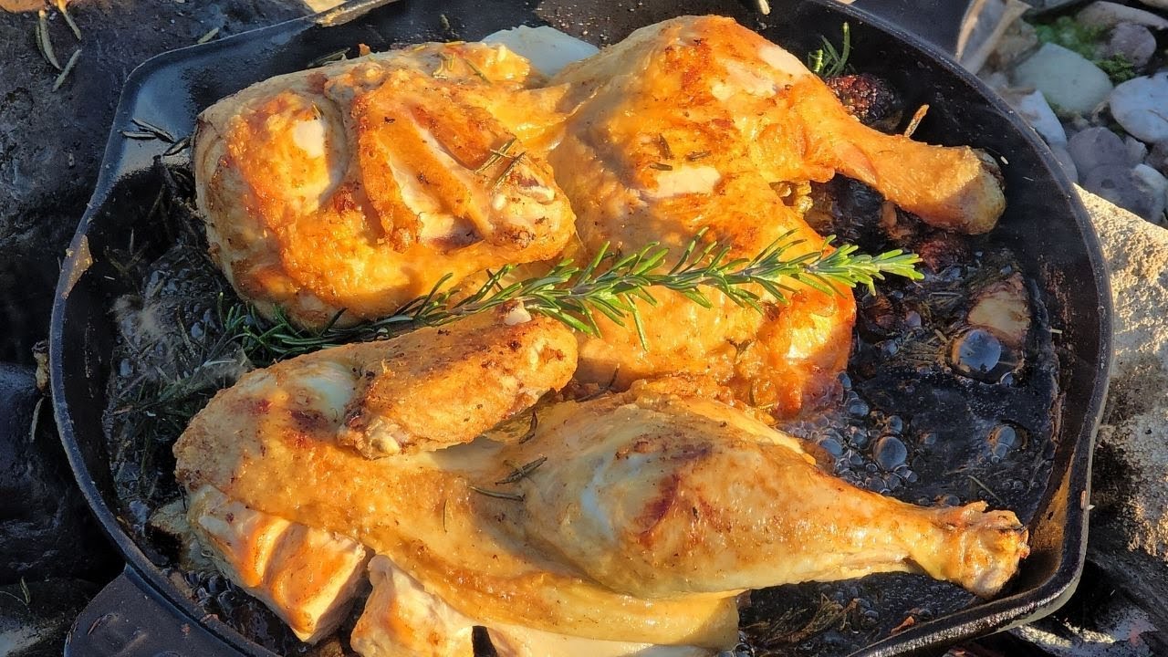 Campfire Chicken: The Most Delicious Way to Cook Over Fire - YouTube