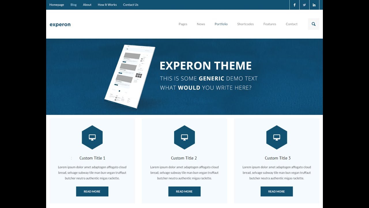 WordPressワードプレス無料テーマ Experon eBusiness インストールと設定・使い方 - YouTube