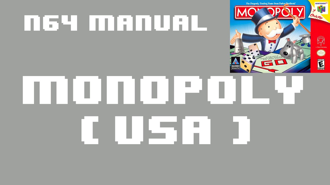 [N64 Manual] Monopoly (USA) - Nintendo 64 Game Instructions - YouTube