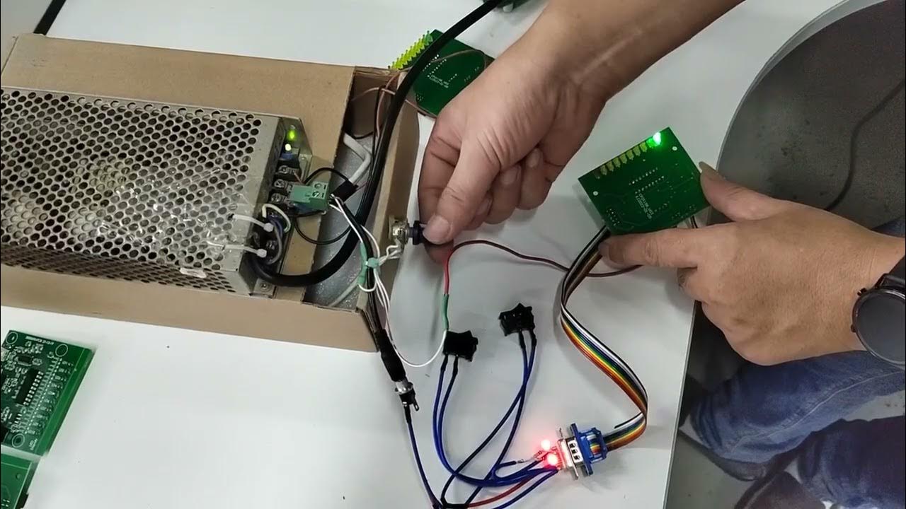 PCBA circuit board function test, simple function test rack. - YouTube