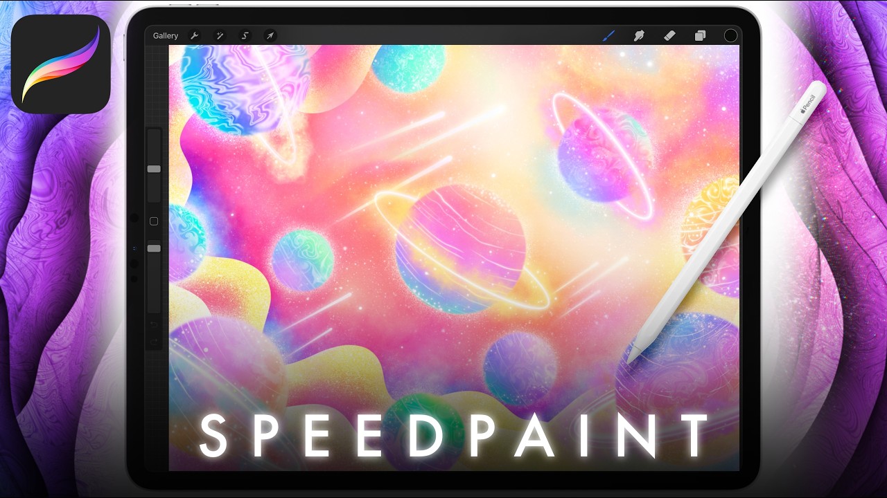Pastel Planets | Procreate Timelapse & Animation - YouTube