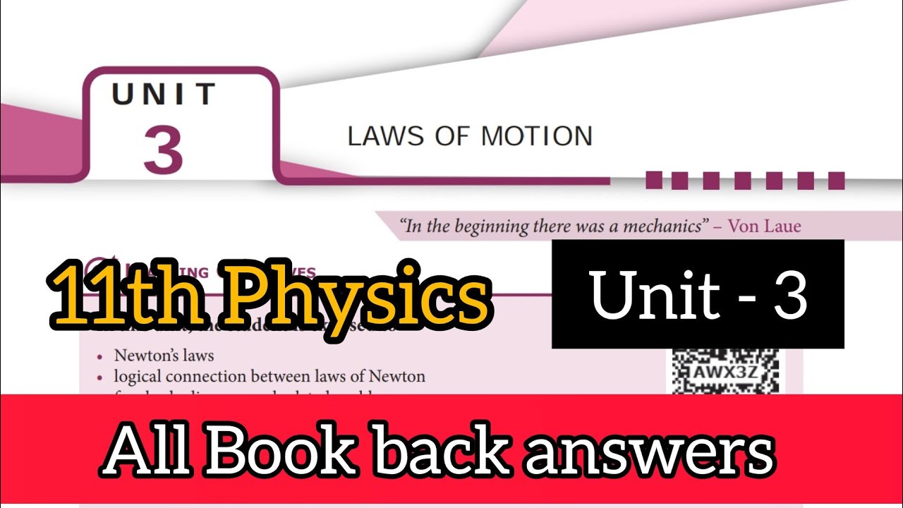 11th Physics unit 3 book back answers | Laws of Motion question answers | 11th std book back ...