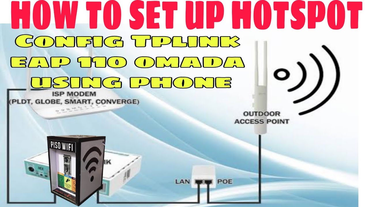 FREE WIFI • HOW TO SET UP HOTSPOT TP LINK EAP 110 | OMADA | USING PHONE ...