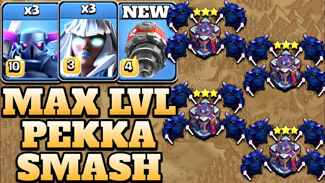 New Level Pekka Th15 Attack Strategy!! Max 3 Pekka + 3 Electro Titan ...