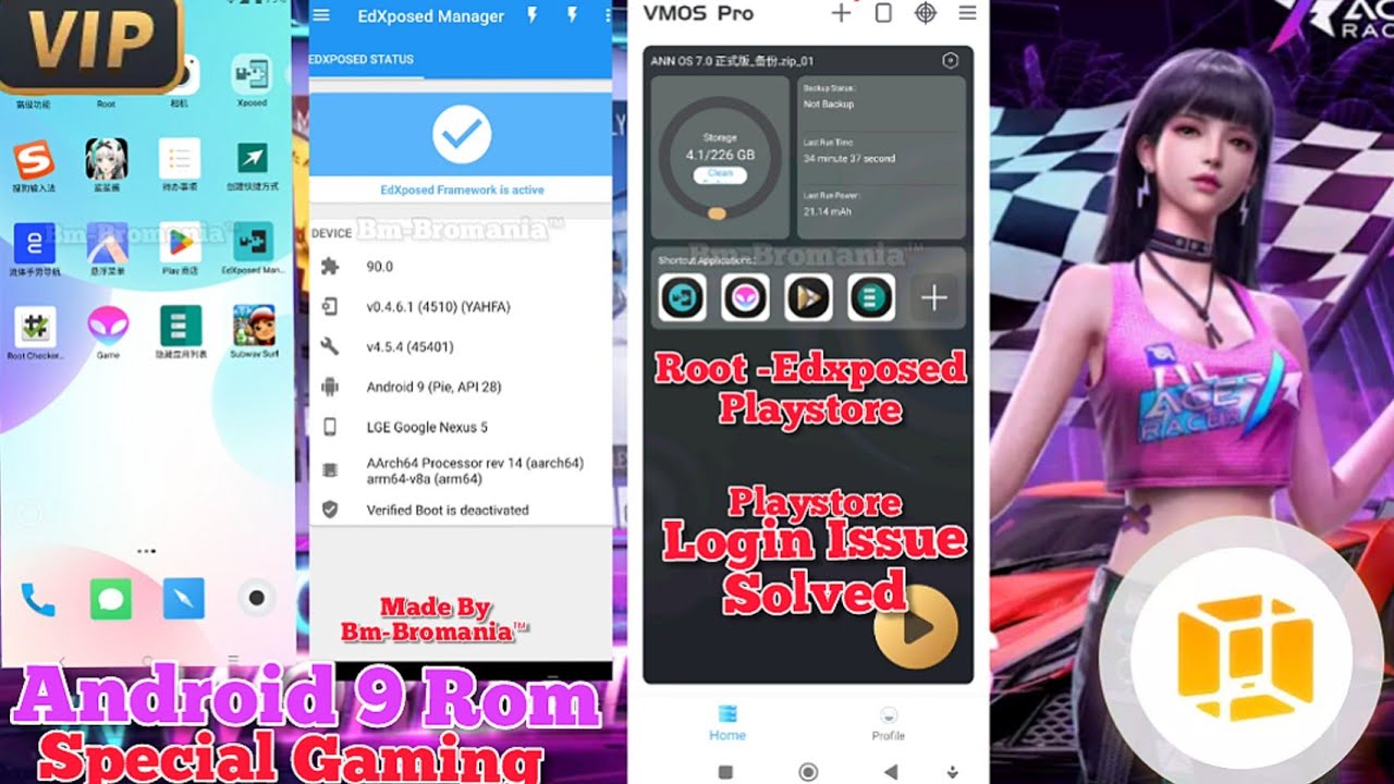 VIP Vmos Pro New Android 9 Verify Rom Root Edxposed Playstore And ...