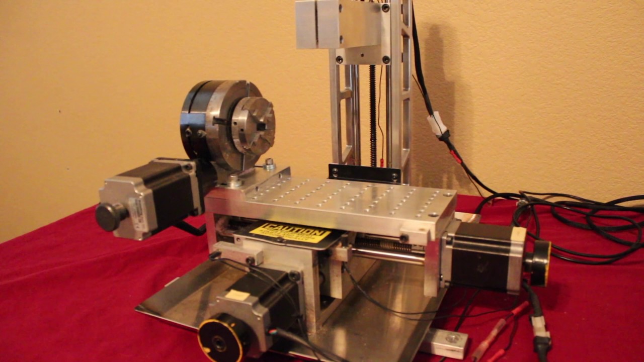 Minitech Minimill 4 Axis CNC - YouTube