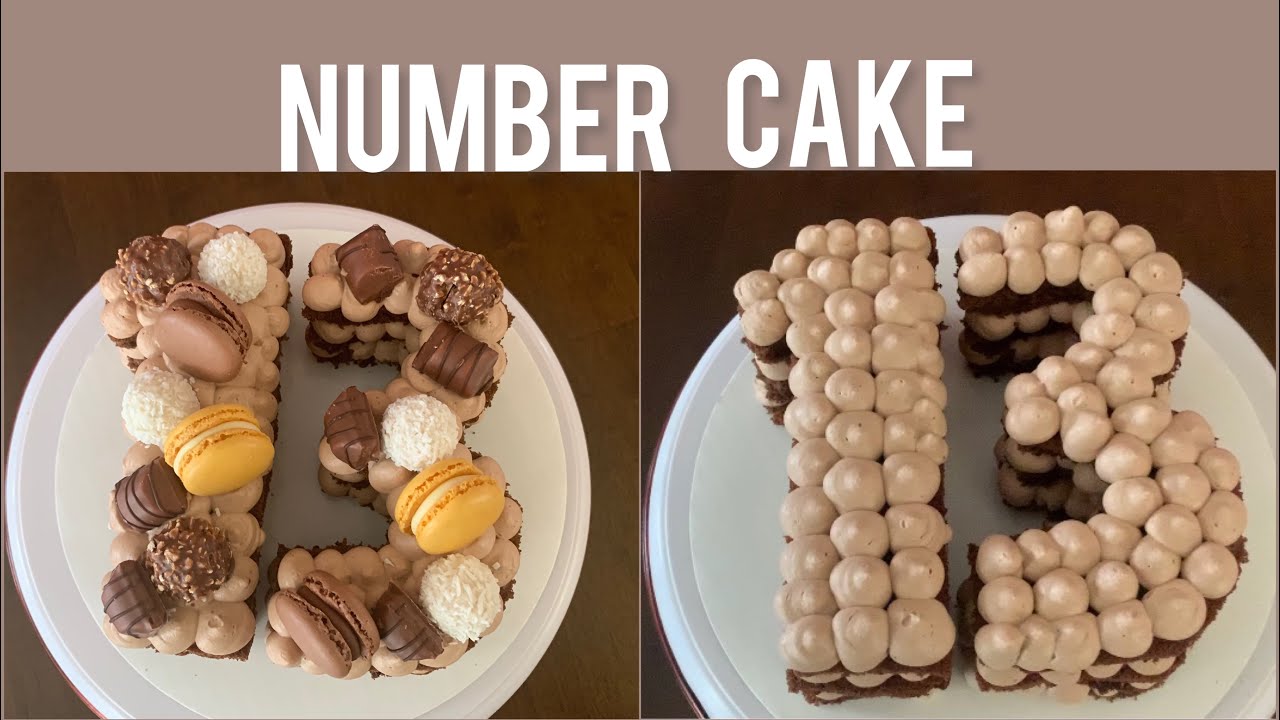 Number cake 🎂 # 13 chocolate cake with chocolate whipped cream ️ - YouTube
