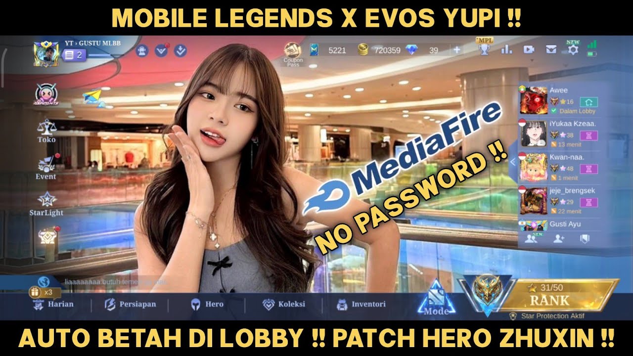 Background Lobby ML Evos Yupi Terbaru Patch Hero Zhuxin - Cara Merubah ...