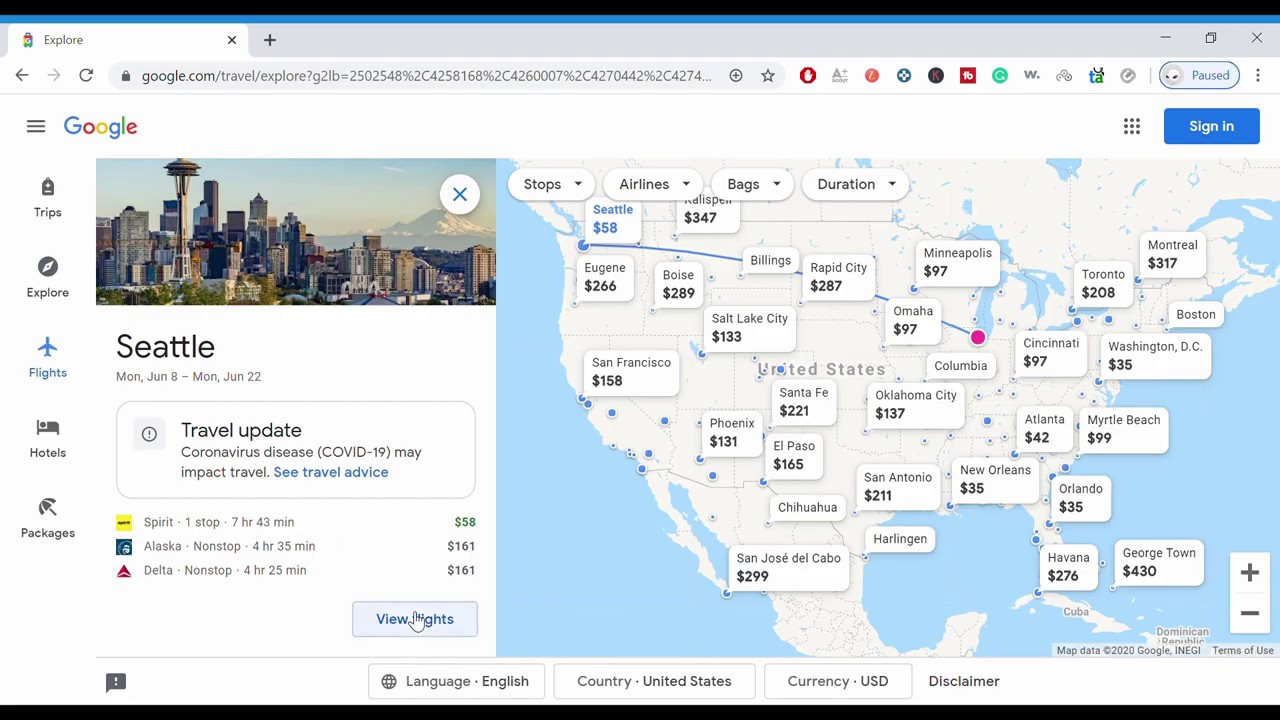 Finding Super Cheap Flights Using Google Flights - YouTube