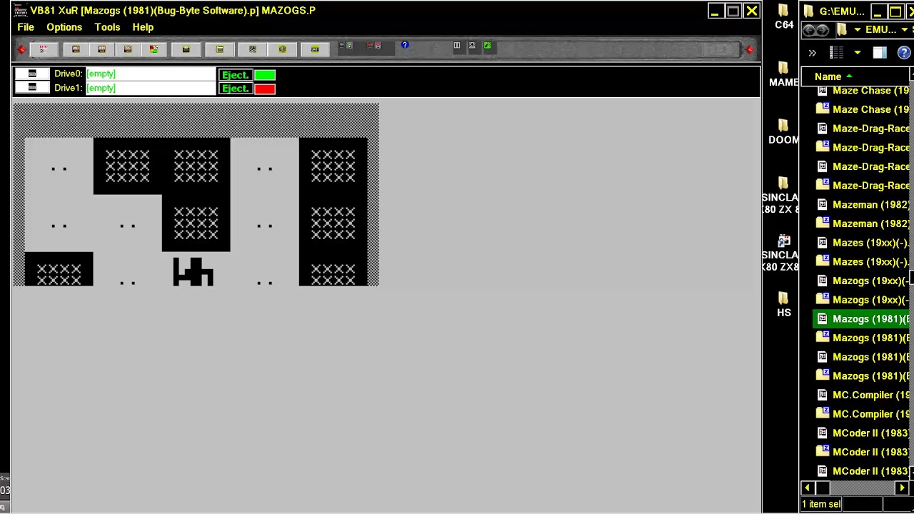 Mazogs REUPLOAD 1981Bug Byte Software SINCLAIR ZX80 ZX 80 ZX81 ZX 81 ...