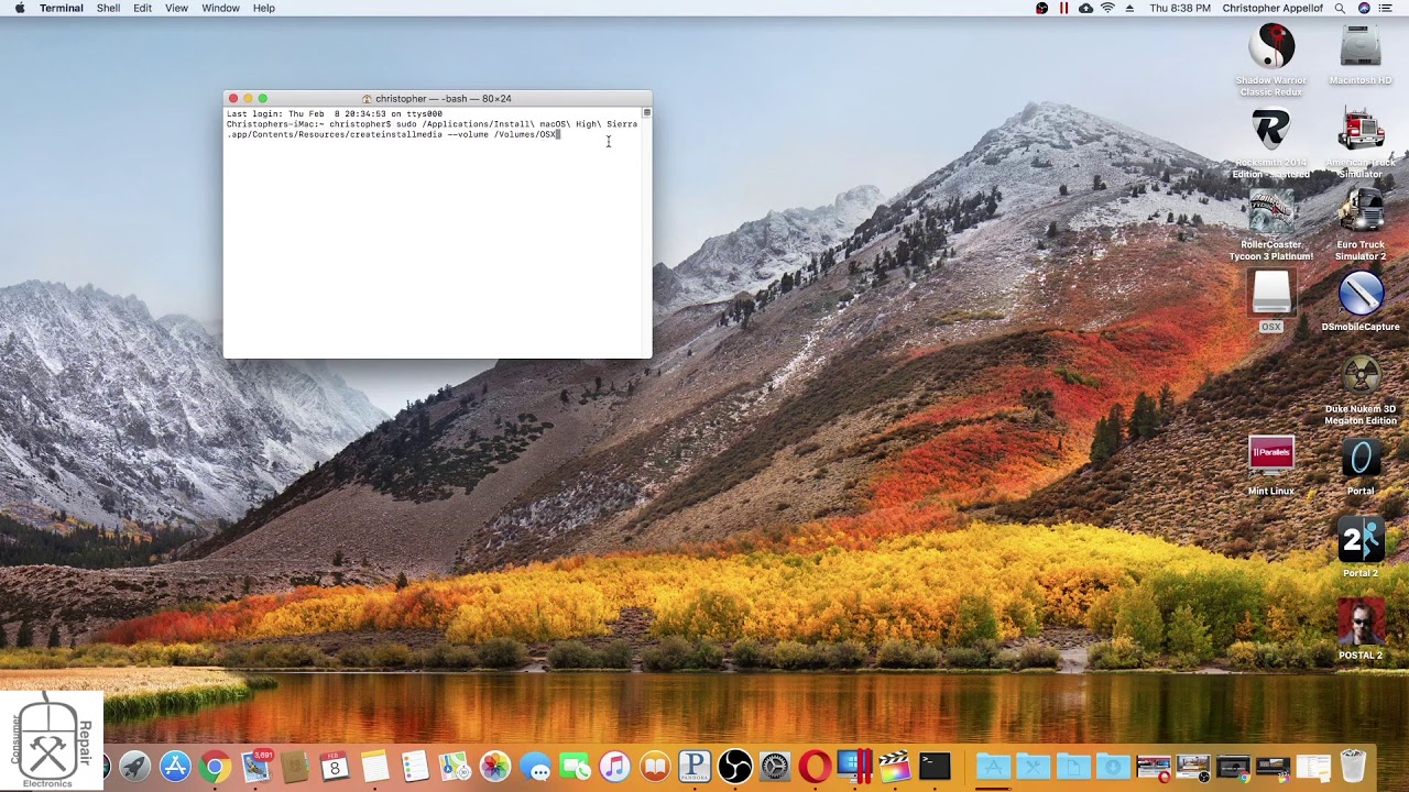 HOWTO: Create an MacOS X v.10.3.3 USB Boot Disk - YouTube