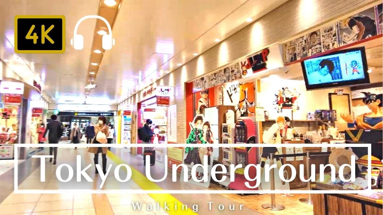 [4K] Tokyo Underground Walking Tour through Ginza, Yurakucho and ...
