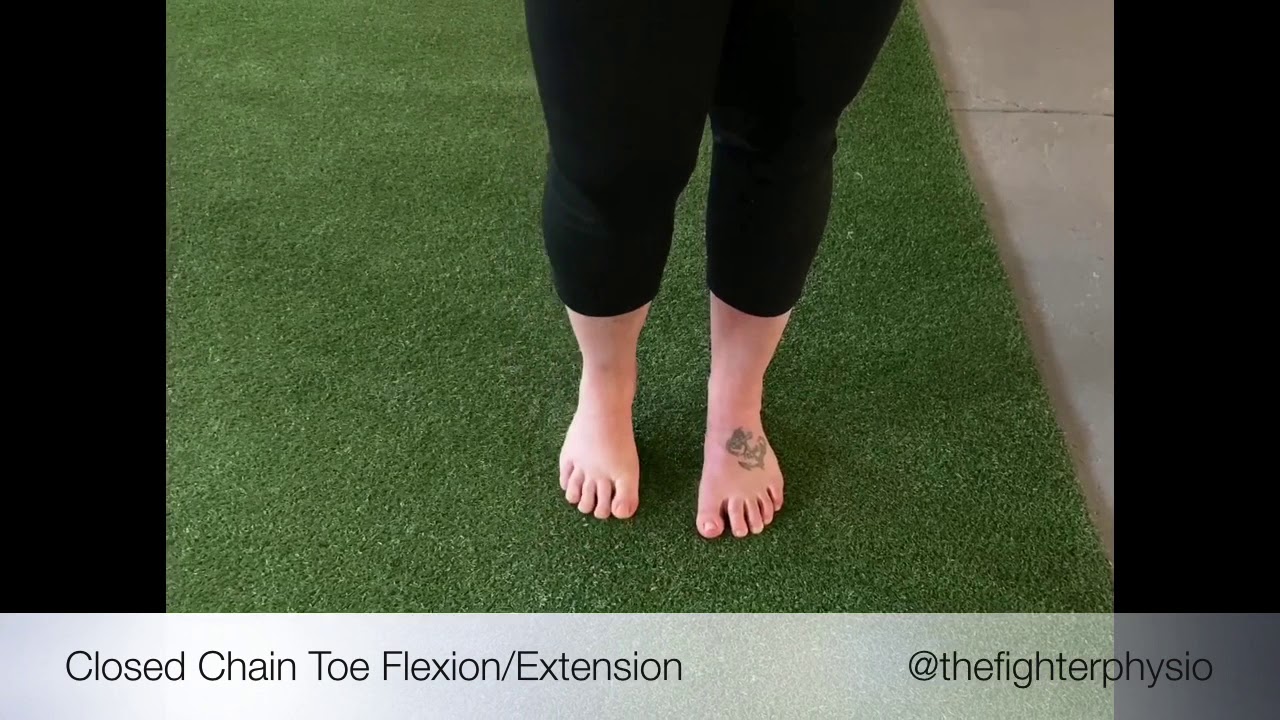 Closed Chain Toe Flexion Extension - YouTube